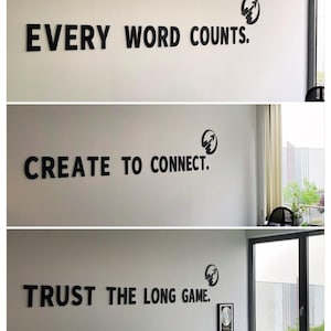 Custom 3D Letter Logo Lettering for Your Unique Wall Design - Adhesive ...