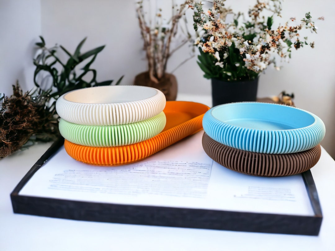 Stackable Storage Containers Minimalist Set Boho Pastel, Jewelry, Keys ...