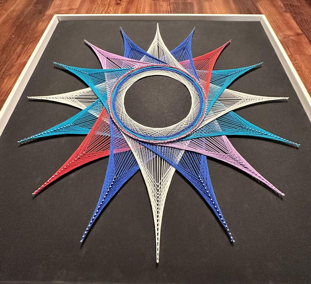 Geometric String Art Mandala - Etsy