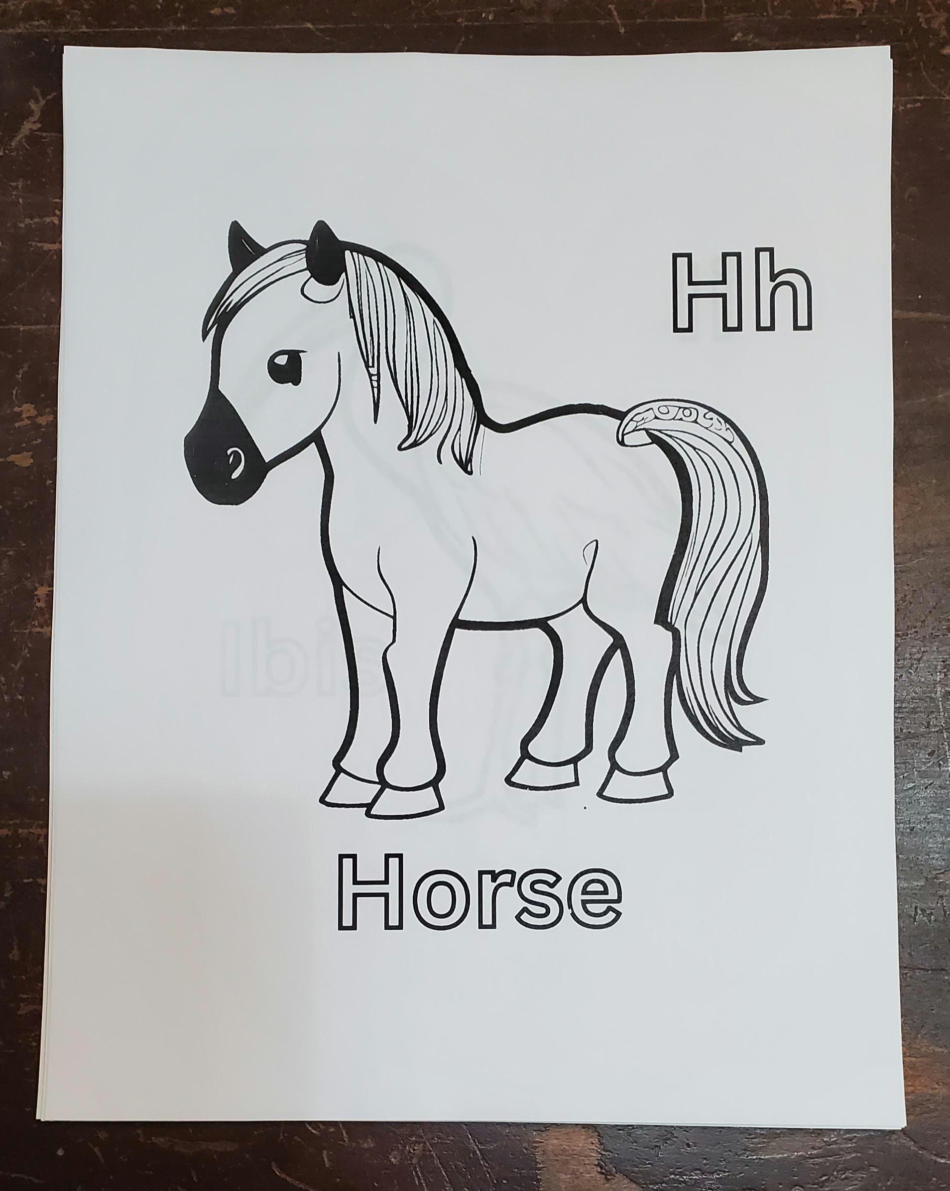 Animal Alphabet Coloring Sheets, Pre-school Coloring Sheets, Alphabet ...
