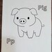 Animal Alphabet Coloring Sheets, Pre-school Coloring Sheets, Alphabet ...