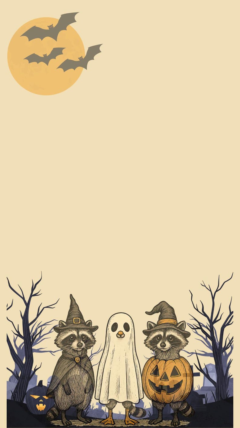 Halloween Ghost Phone Wallpaper - Etsy