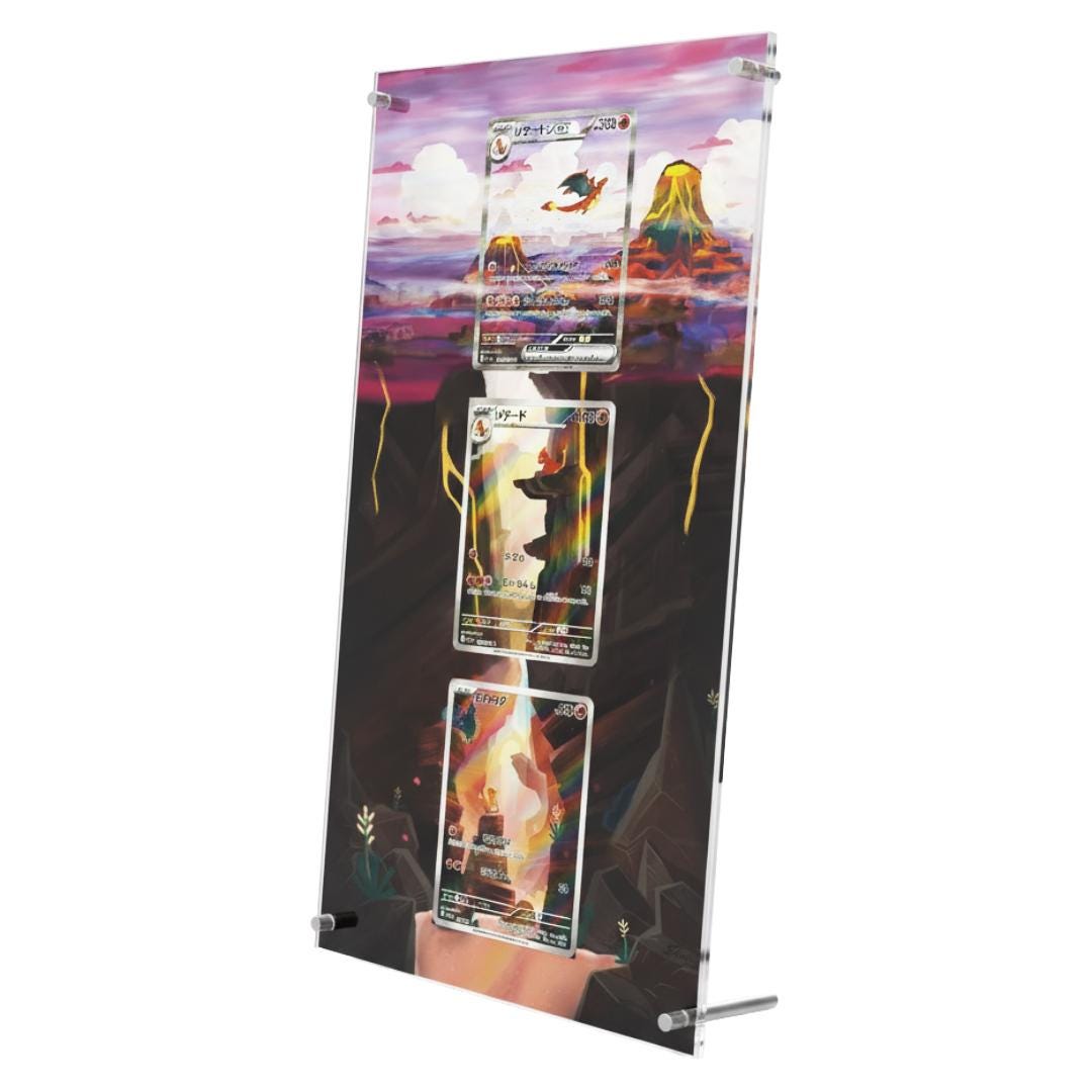 Charmander Charmeleon Charizard - Pokémon Extended Artwork Display Case ...