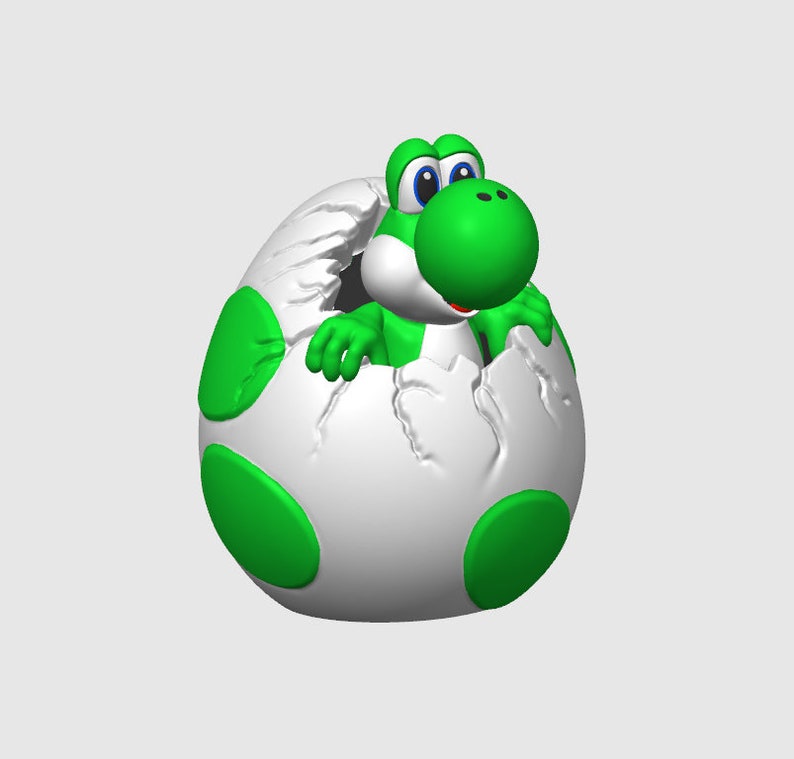 Super Mario Yoshi Egg Easter Egg Stl Etsy