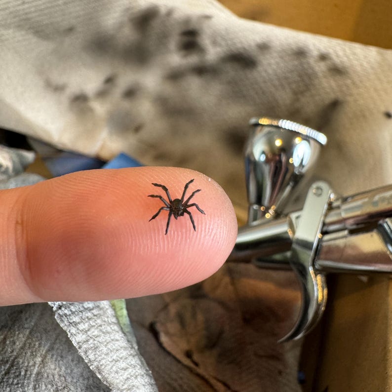 Realistic Looking 1:12 Scale Miniature Spider - for Horror Diorama ...