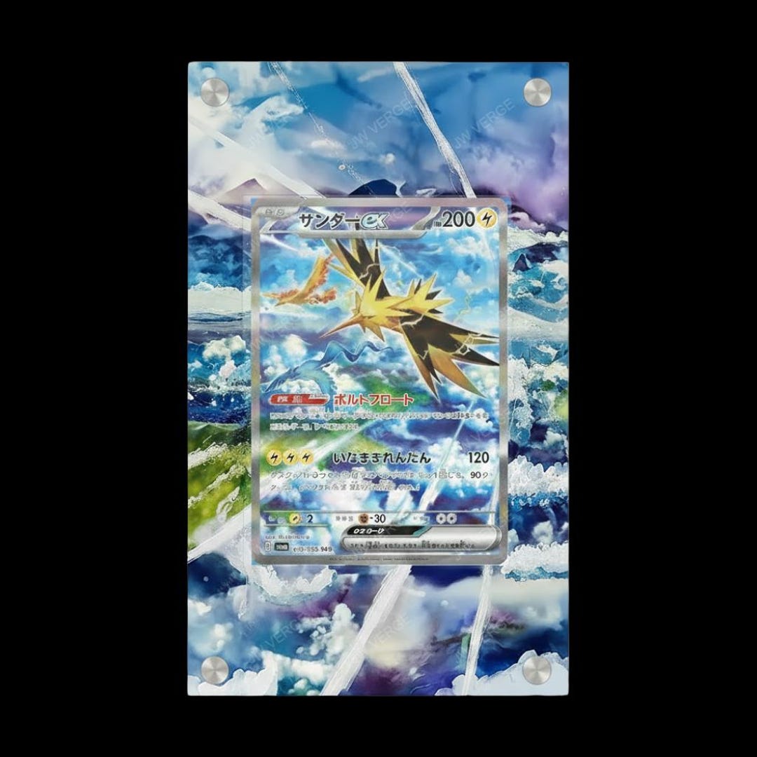 Zapdos EX 202/165 - Exclusive Pokémon Extended Artwork Display Case - Etsy