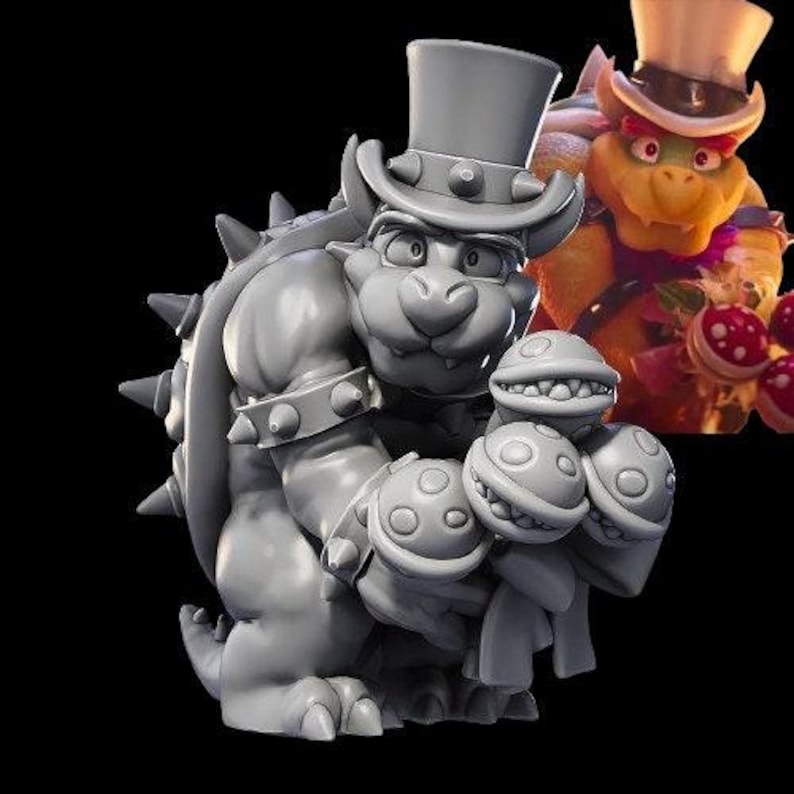 Super Mario Bros Bowser Proposal With Suit 3D STL Files - Etsy