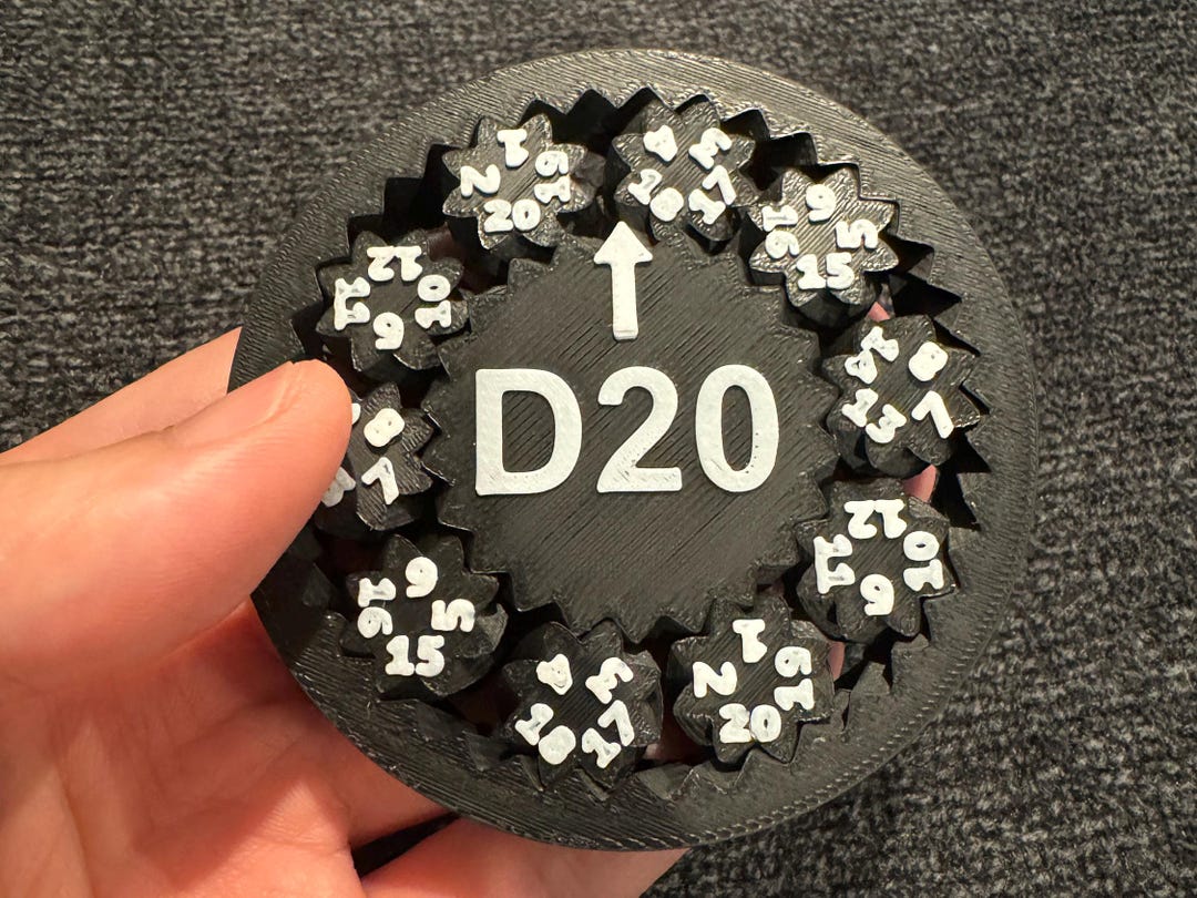 3D Printed D20 Fidget Spinner Dice - Dnd Roleplaying Dice - Etsy