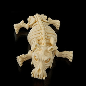 Articulated 3D Printed Skeleton Hippo Movable Anatomical Hippopotamus ...