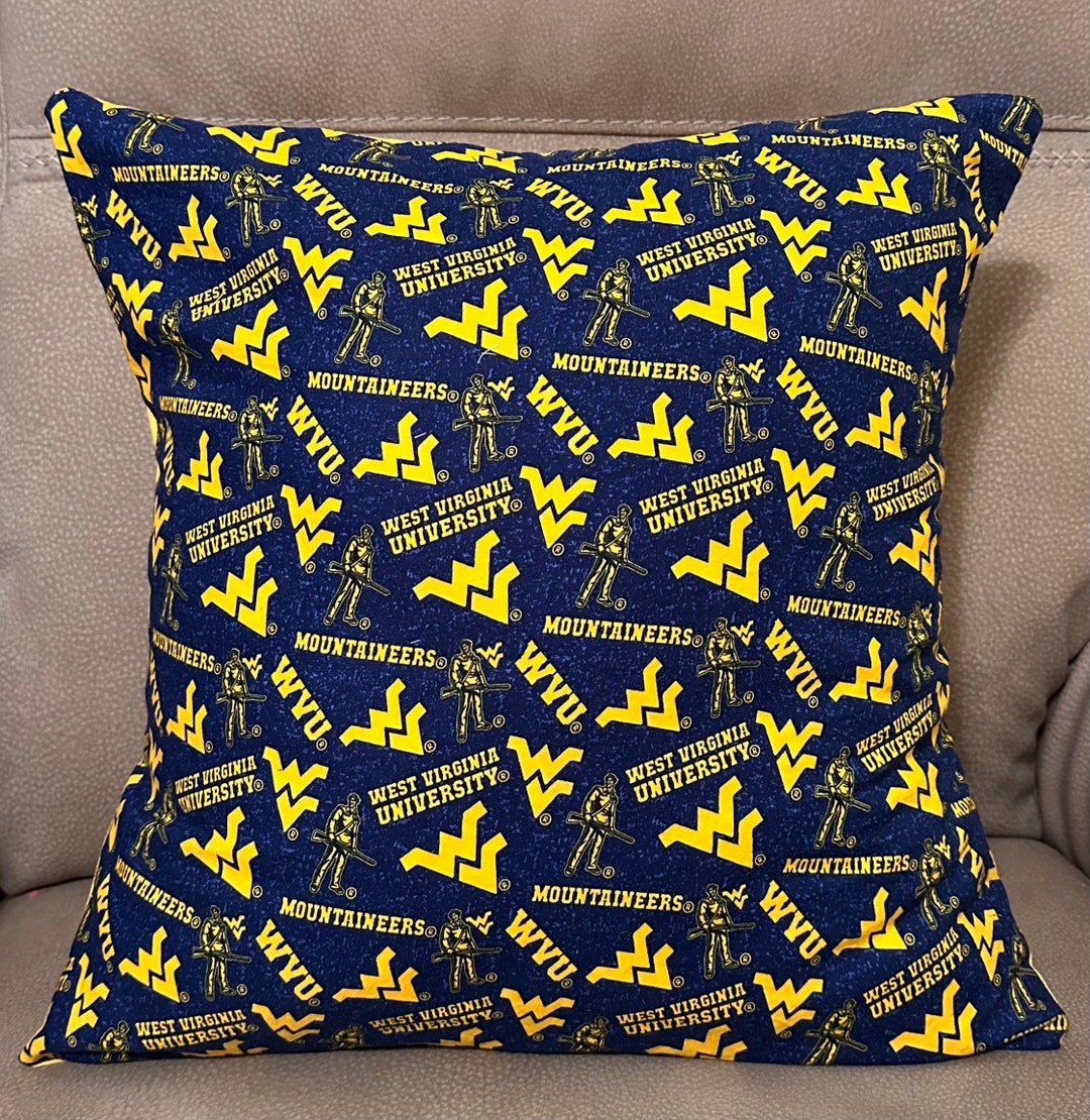 West Virginia University Fabric Handmade 18x18 Pillow - WVU ...