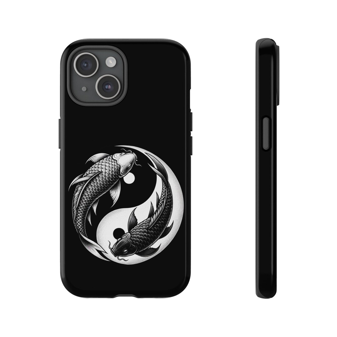 Yin Yang Koi Fish Phone Case, Fish Phone Case, Aesthetic Case, iPhone ...