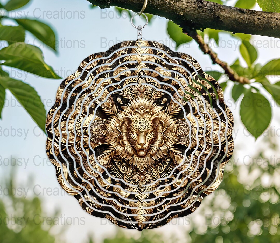 Gold Lion Wind Spinner PNG, Cute and Classy Windspinner PNG, Colorful ...