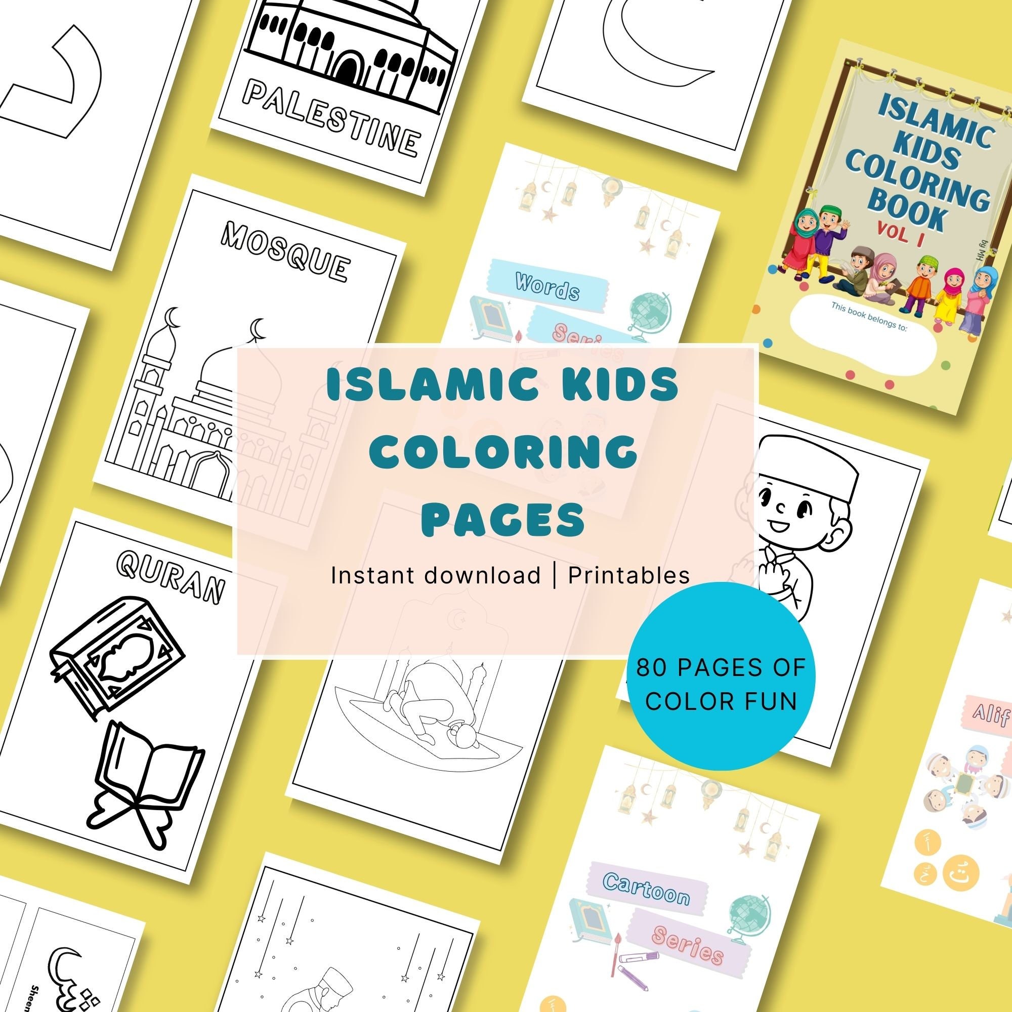 100 Printable Islamic Colouring Pages, Islamic Activity Book, Islamic ...