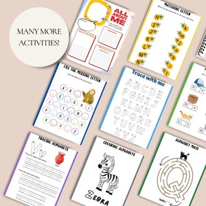 Alphabet Tracing Worksheet for Kids, Letters Tracing for Preschool ...