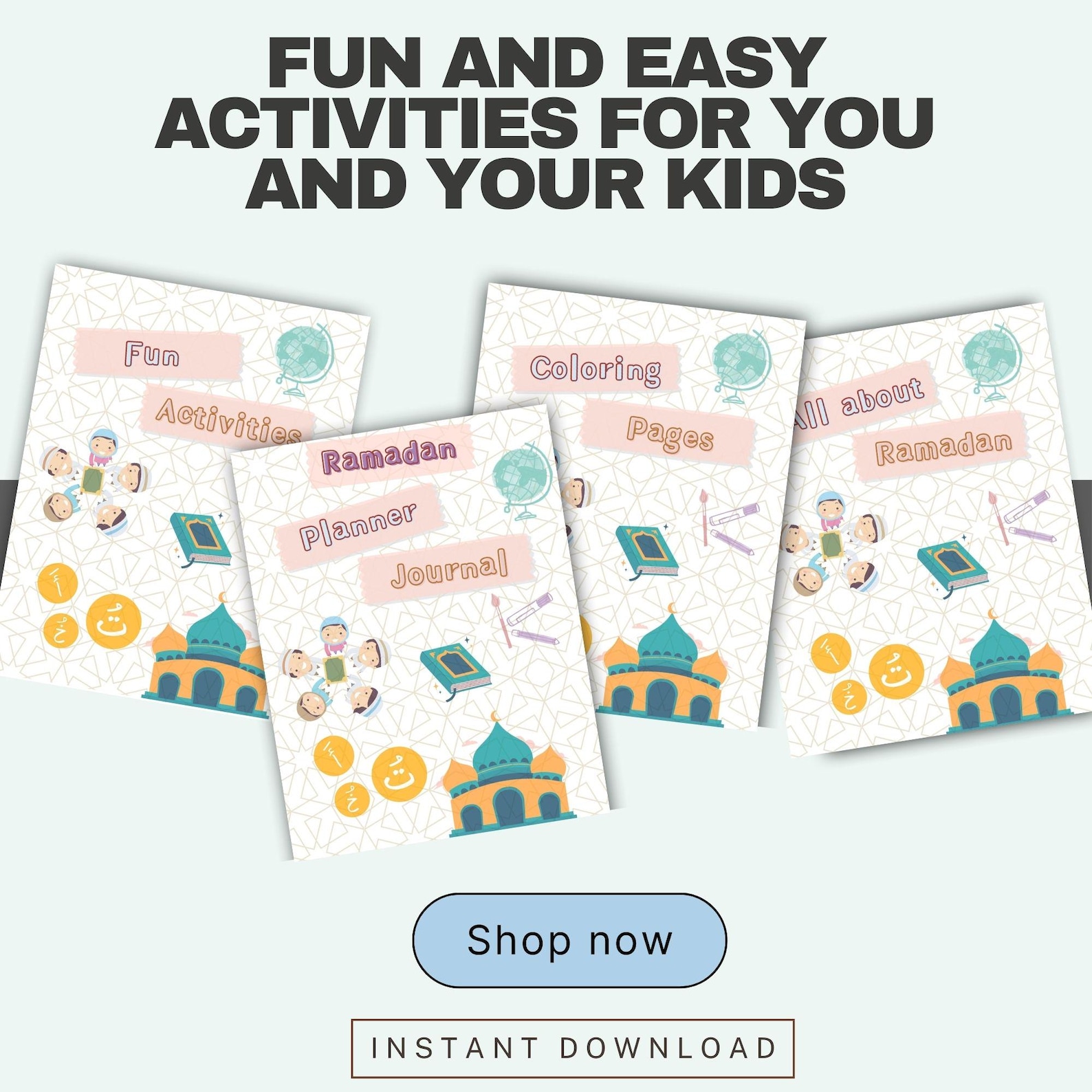 Ramadan Activity Pages Printable, Eid Activity Book, Ramadan Printable ...