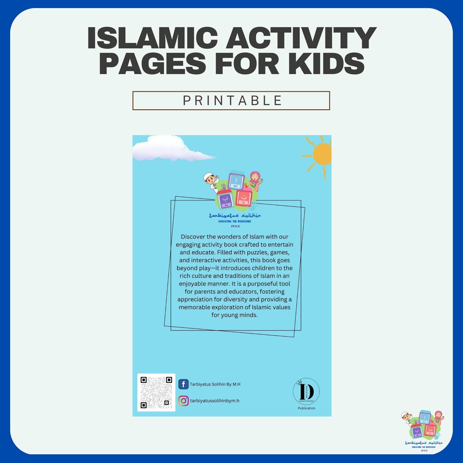 Islamic Activity Sheets for Kids, Islamic Coloring Book, Muslim Kids ...