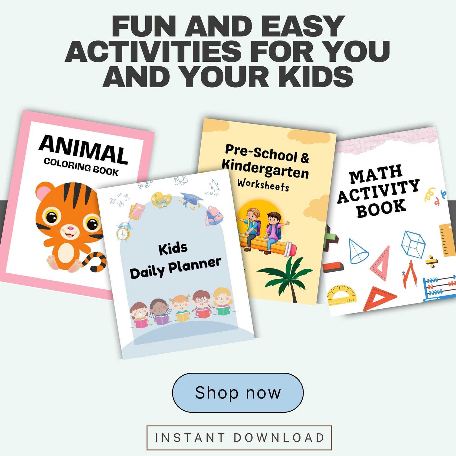 Kids Activity Pack Bundle, Kids Activity Pack, Printable Activity ...