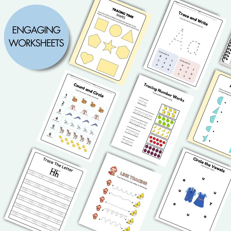 Kids Busy Book Bundle, Kids Activity Pack, Printable Activity Sheets ...