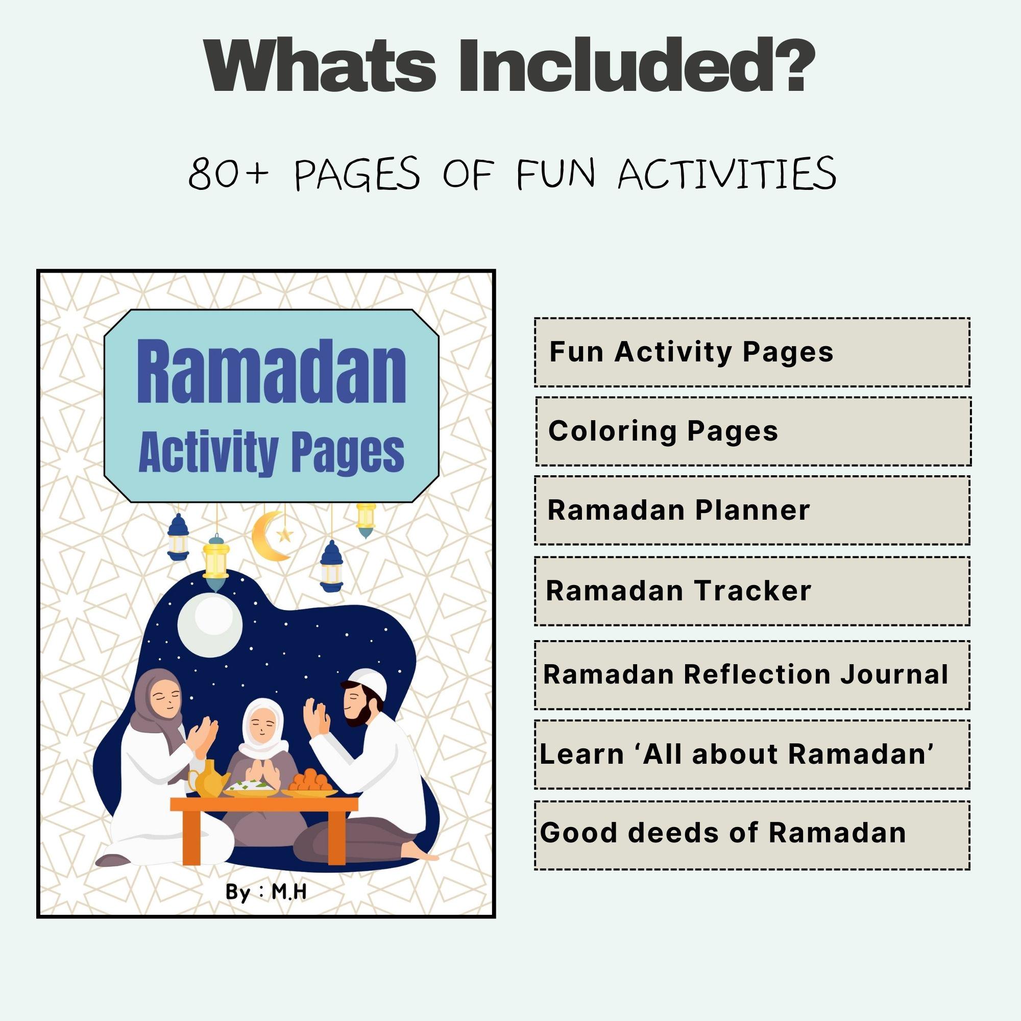 Ramadan Activity Pages Printable, Eid Activity Book, Ramadan Printable ...