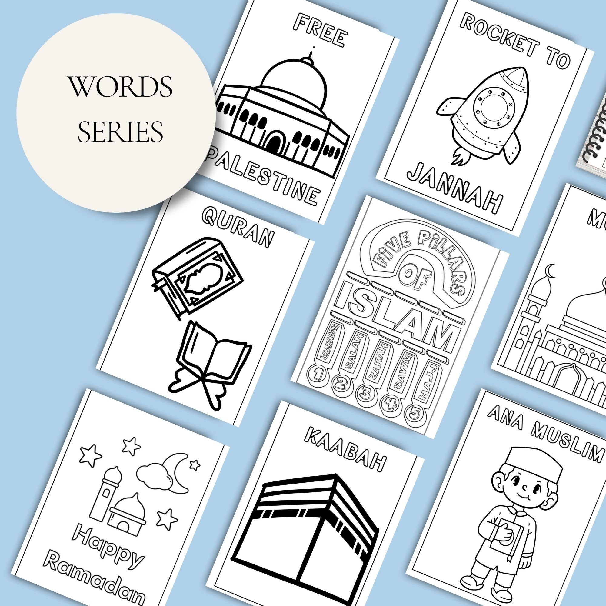 100 Printable Islamic Colouring Pages Islamic Activity Book - Etsy ...