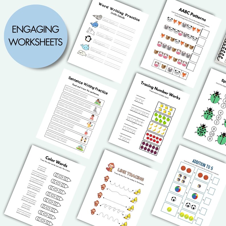 Kids Activity Pack Bundle, Kids Activity Pack, Printable Activity ...