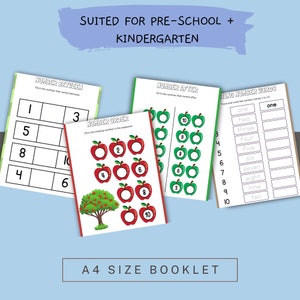 Numbers Preschool Workbook, Printable Number Worksheets for Kids ...