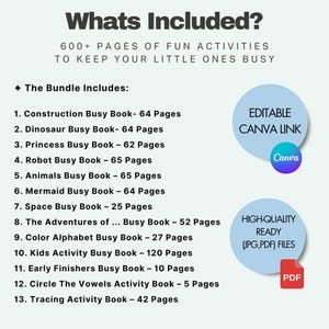 Kids Busy Book Bundle, Kids Activity Pack, Printable Activity Sheets ...
