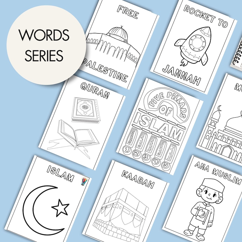 100 Printable Islamic Colouring Pages, Islamic Activity Book, Islamic ...