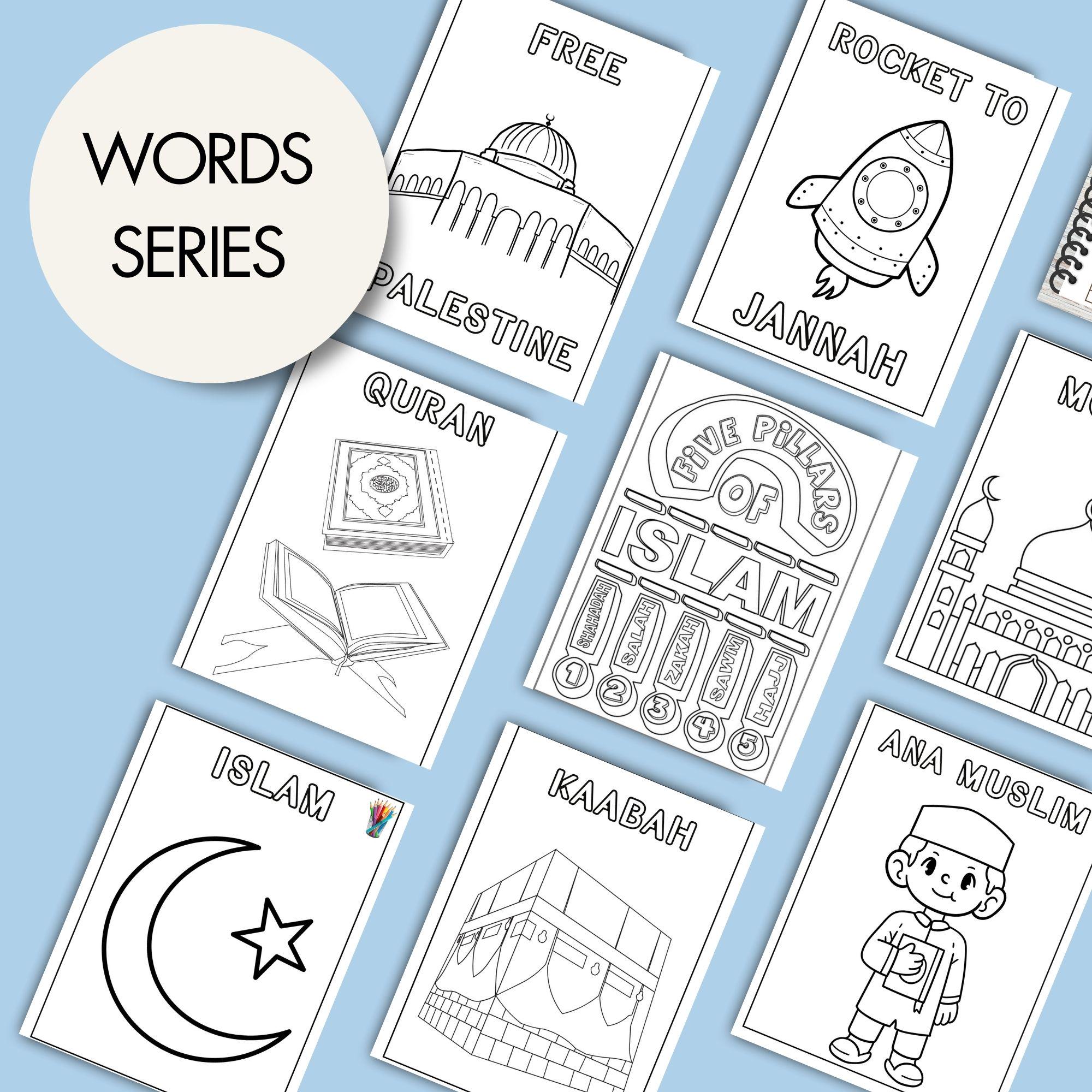100 Printable Islamic Colouring Pages, Islamic Activity Book, Islamic ...
