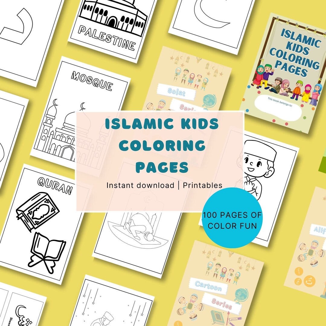 100 Printable Islamic Colouring Pages Islamic Activity Book - Etsy UK