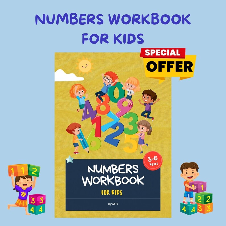 Numbers Preschool Workbook, Printable Number Worksheets for Kids ...