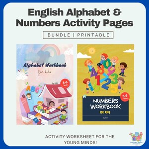 Alphabet Tracing Worksheet for Kids, Numbers Preschool Workbook ...