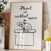 La Barmaid Poster, Cute Bartender Print, Trendy Bar Decor, Funny ...