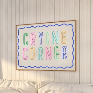 Crying Corner • Girly Wall Art Prints • Trendy Wall Art • Cute ...