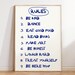 Retro Wall Art | House Rules Art Print | Trendy House Rules List Print ...