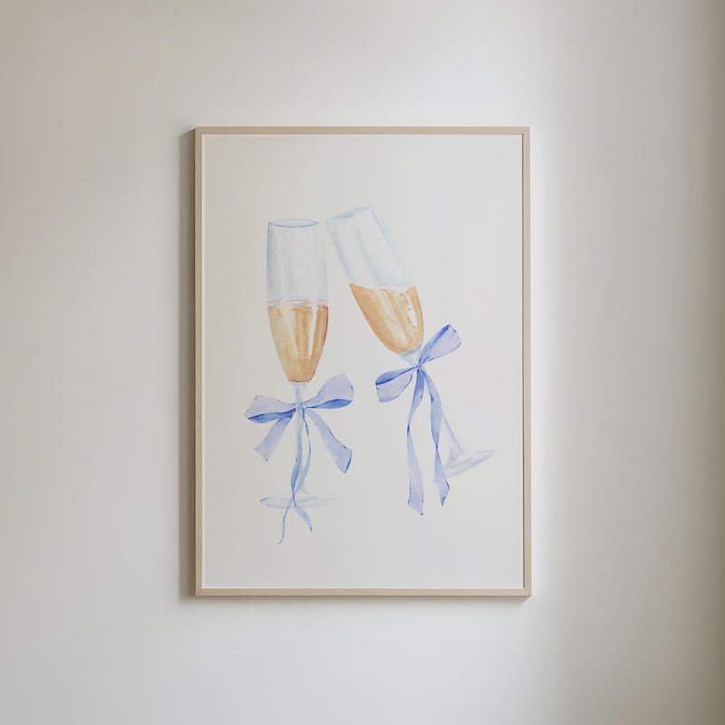 Champagne Print - Etsy