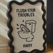 Toilet Humor Print, Trendy Bathroom Wall Art, Bathroom Quotes Art ...