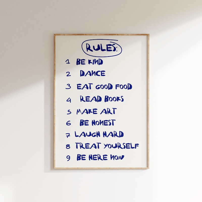 House Rules Art - Etsy