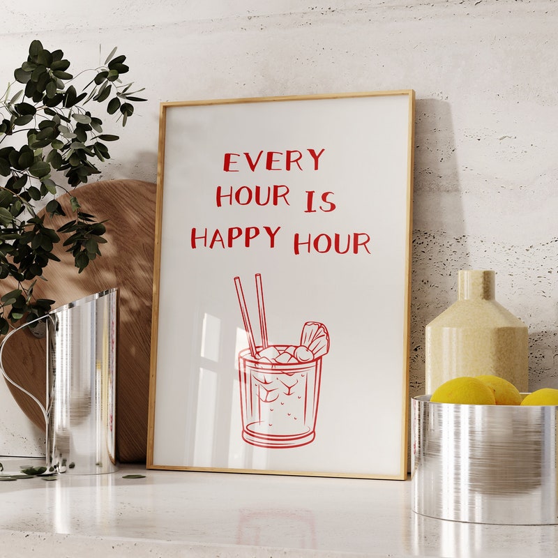 Happy Hour Art - Etsy