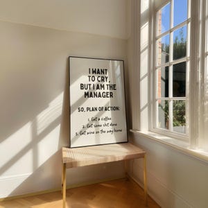 Office Humor Art, Neutral Desk Decor, Office Decor, Sarcastic Home ...