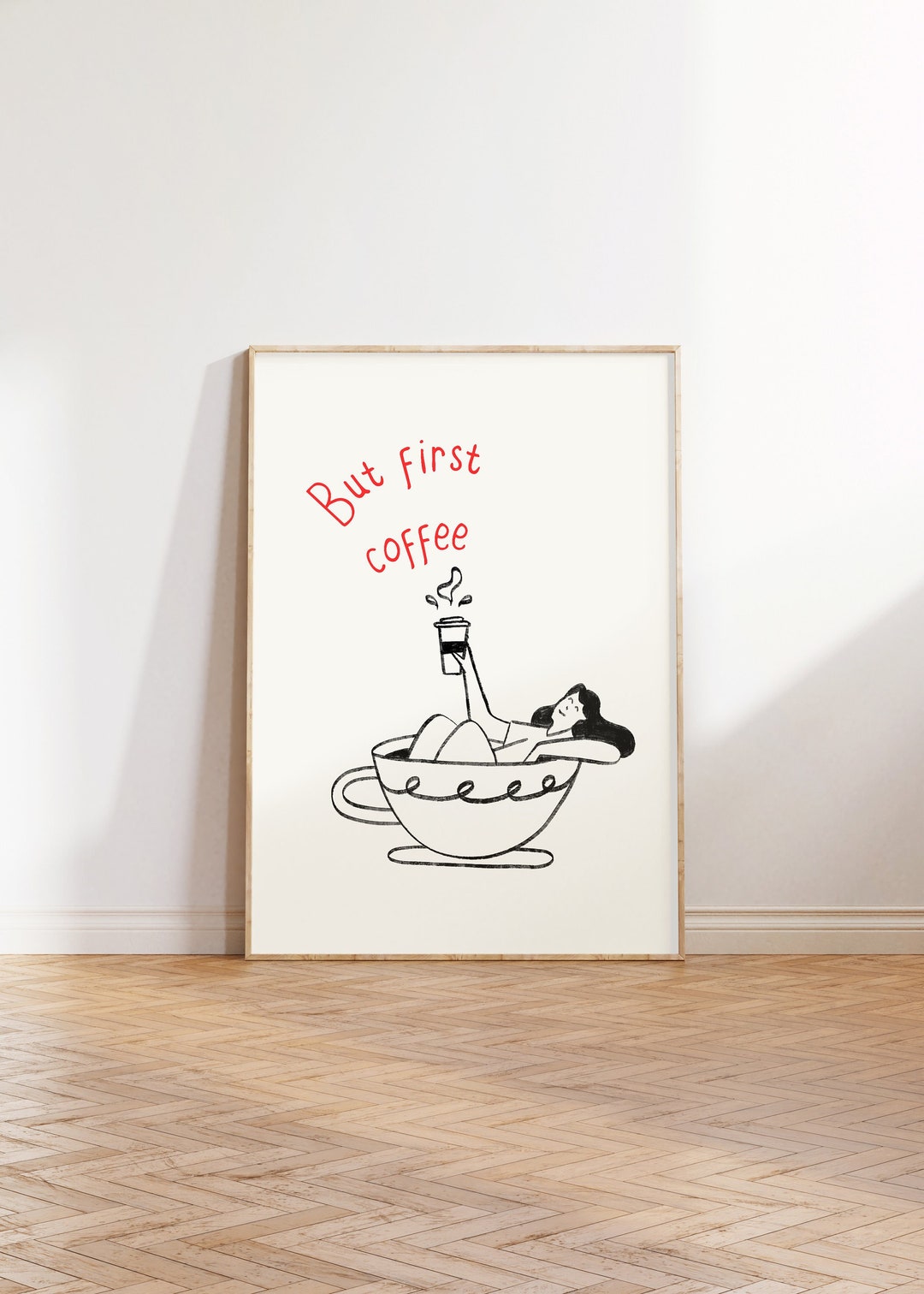 But First Coffee Print, Coffee Bar Print, Retro Coffee Printable Art ...