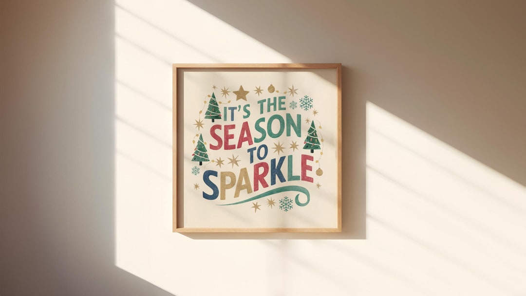 Cozy Winter Prints, Retro Christmas Printables, Groovy Christmas Decor ...