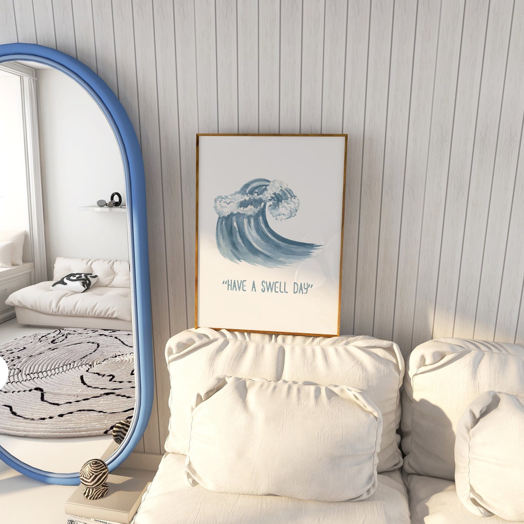 Have a Swell Day Print, Surfing Quote Poster, Trendy Coastal Print ...