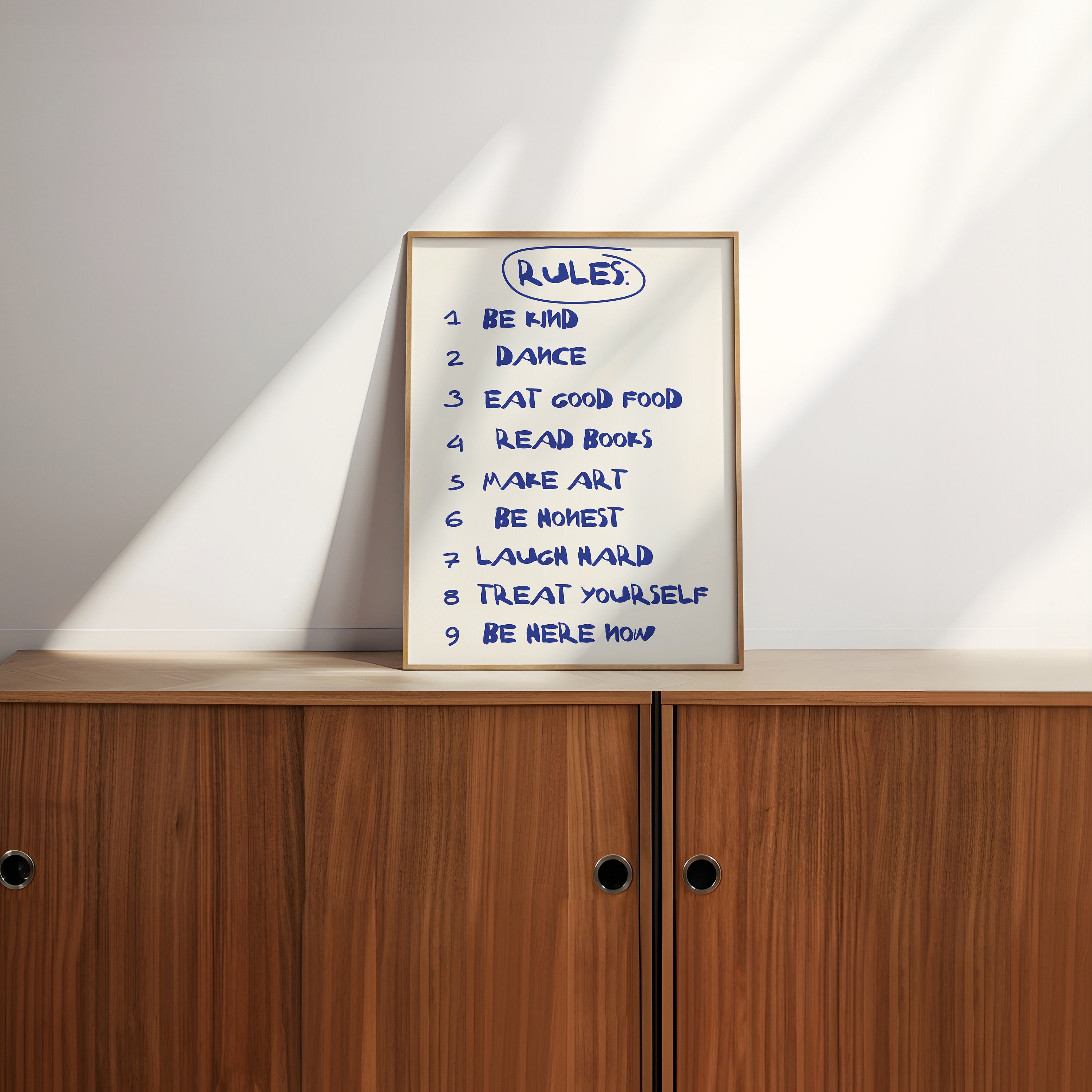 Retro Wall Art | House Rules Art Print | Trendy House Rules List Print ...