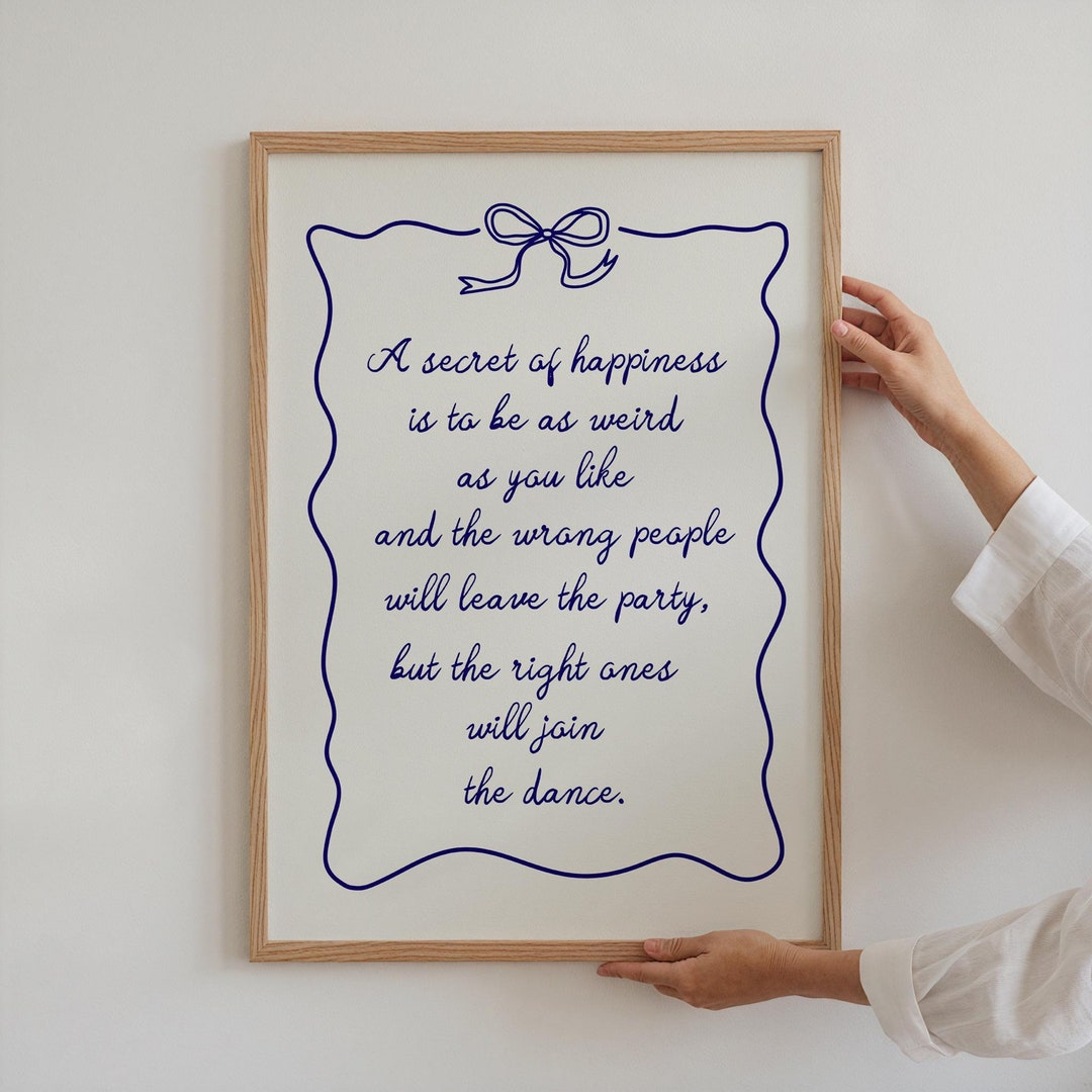 Trendy Positive Quote Print, Inspirational Wall Art, Secret of ...