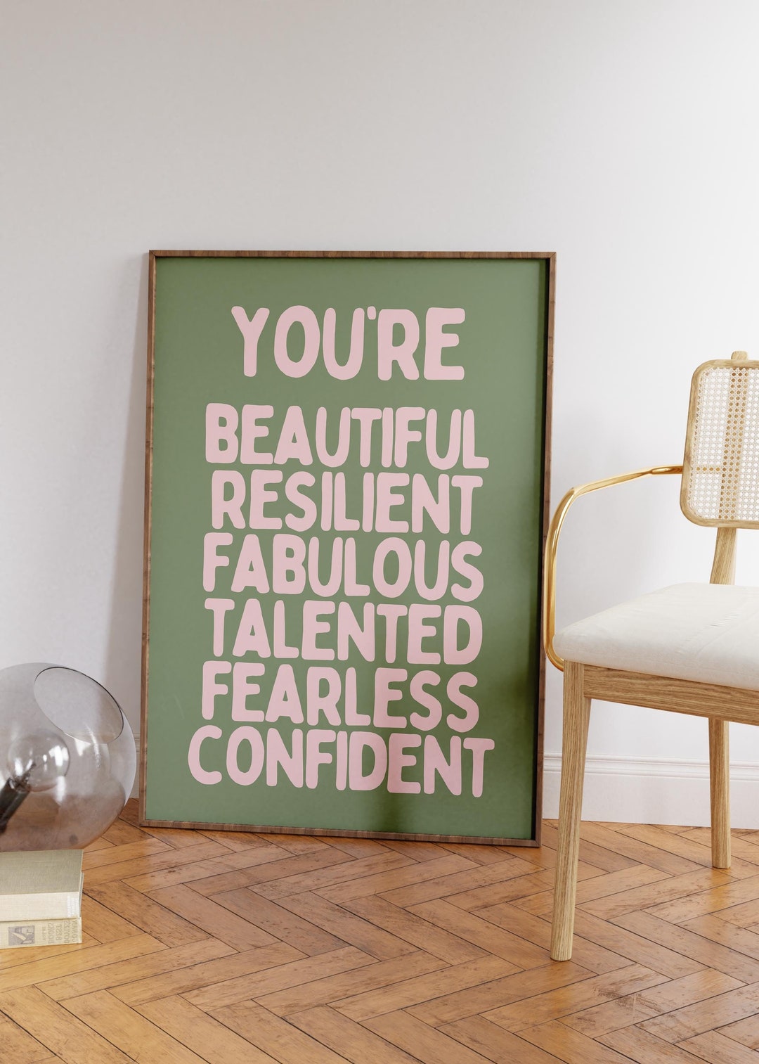 You Are Affirmation Print, Trendy Wall Art, Daily Positive Affirmations ...
