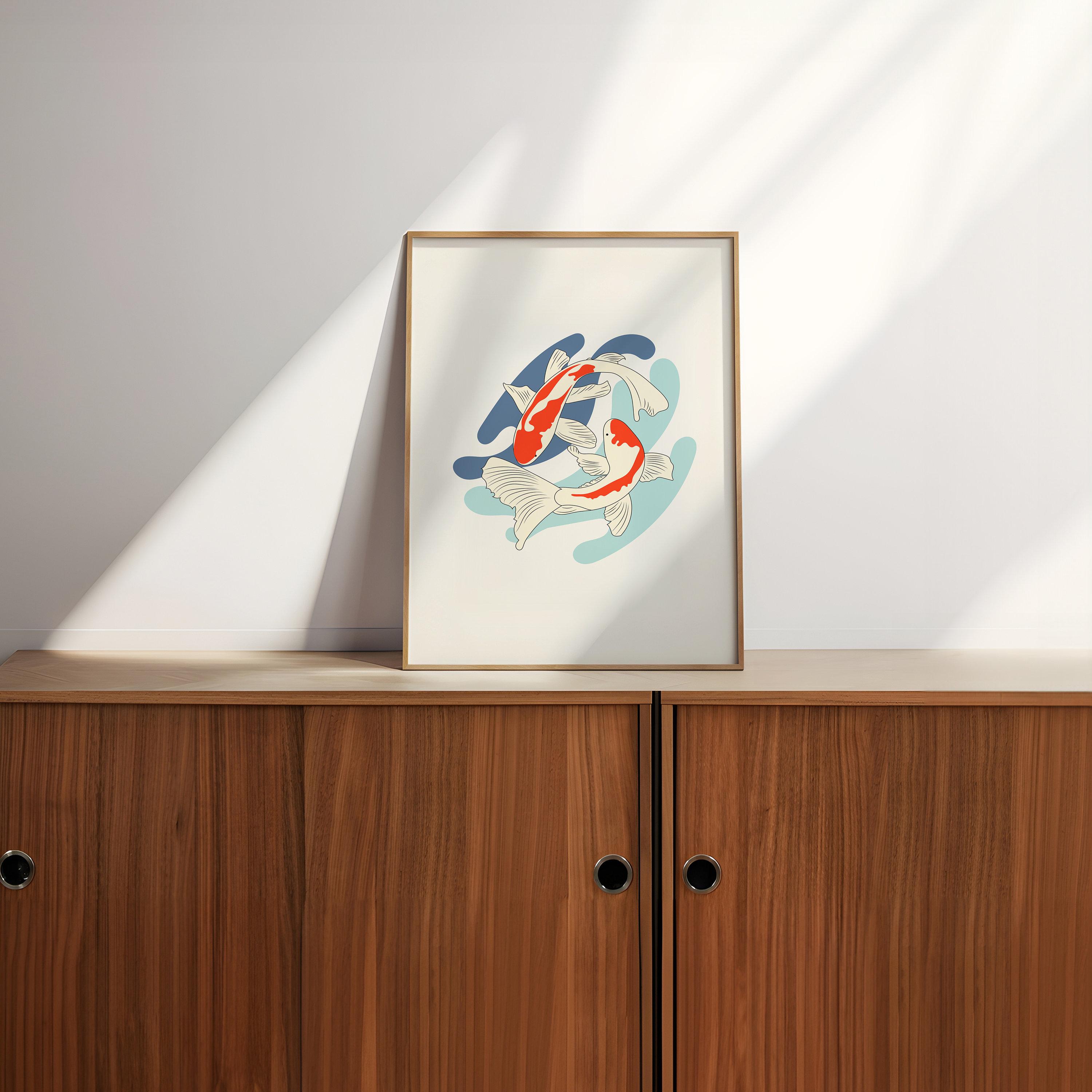 Koi Fish Print, Koi Fishes Wall Art, Printable Japanese Wall Art, Koi ...