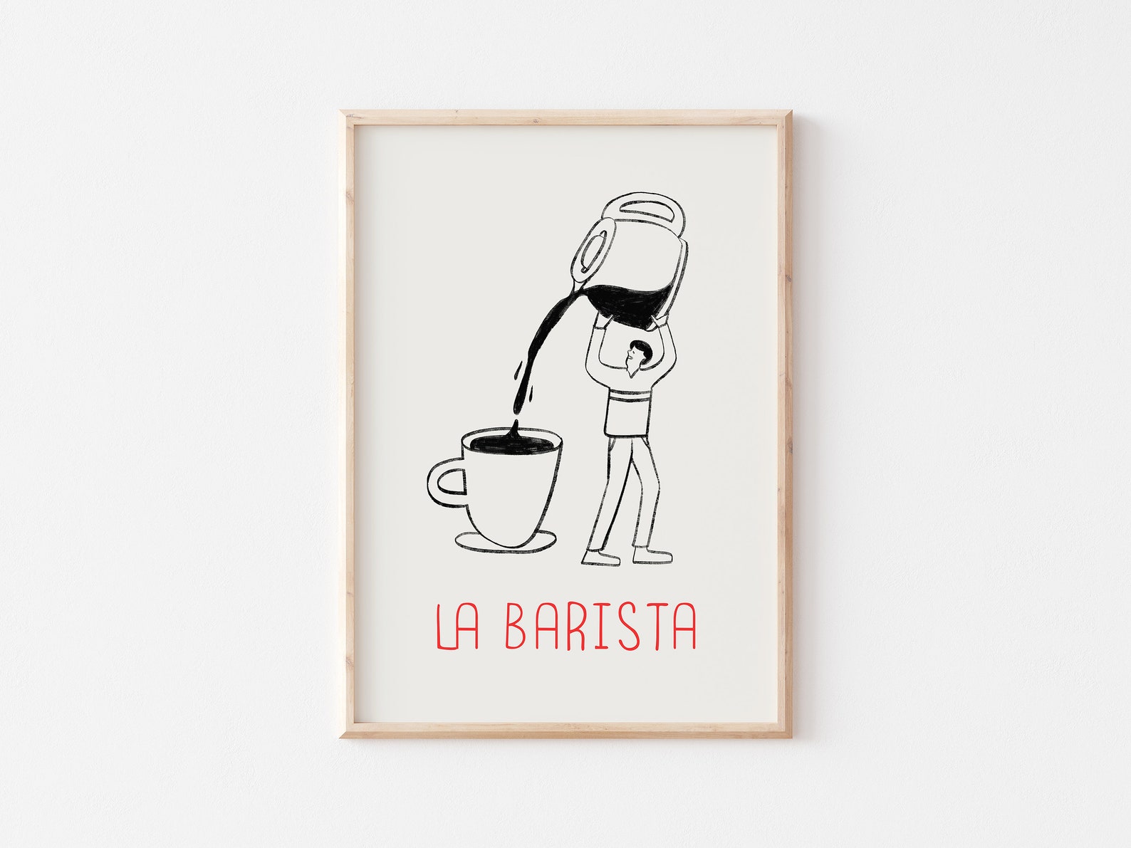 La Barista Print, Cute Coffee Poster, Funny Barista Wall Art ...