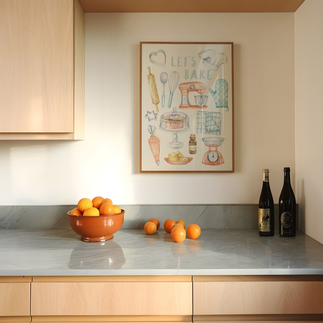 Baking Printable Art, Baking Digital Download, Retro Baking Print ...