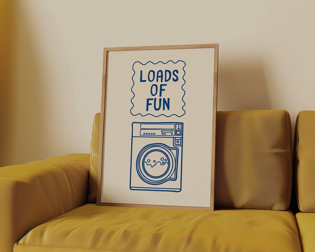 Loads of Fun Poster, Funny Laundry Print, Laundry Room Decor ...